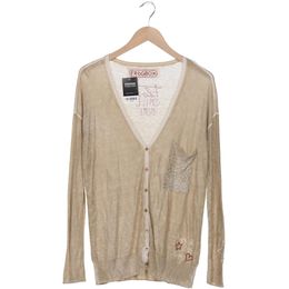 FROG BOX Frogbox Damen Strickjacke, beige, Gr. 40