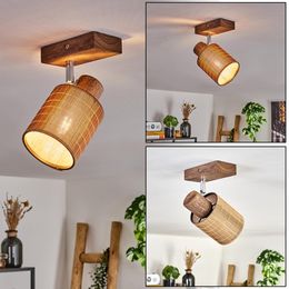 hofstein Kinnared Deckenleuchte Chrom, Dunkelbraun, 1-flammig