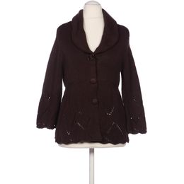 Oui Damen Strickjacke, braun, Gr. 36