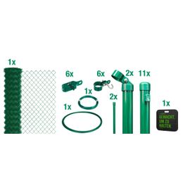 Alberts Maschendrahtzaun Zaunelemente Höhe: 80 - 200 cm, Gesamtlänge: 15 - 100 m, zum Einbetonieren Gr. H/L: 80 cm x 25 m H/L: 80 cm, grün Zaunelemente