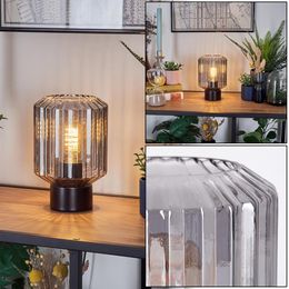 hofstein Moruja Tischleuchte Glas 13cm Schwarz, 1-flammig