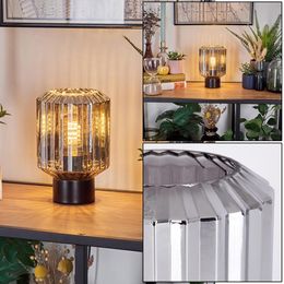 hofstein Moruja Tischleuchte Glas 13cm Schwarz, 1-flammig