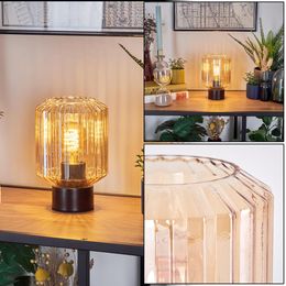 hofstein Moruja Tischleuchte Glas 13cm Schwarz, 1-flammig
