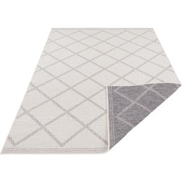 Teppich NORTHRUGS "Corsica Wendeteppich" Teppiche Gr. B/L: 240 cm x 340 cm, 5 mm, 1 St., grau (grau, creme) In-& Outdoor, Wetterfest, Balkon, Garten, Wohnzimmer, Wasserfest