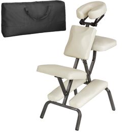 TecTake® Massagestuhl, klappbar, gepolsterte Beinablagen, 80 x 50 x 105 cm