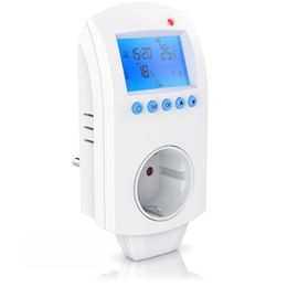 BEARWARE WLAN Thermostat Steckdose - Steckdosenthermostat - WiFi Smart Life, TUYA - f&uuml;r Heizger&auml;te - mit Share-Funktion - 5&deg;-35&deg;C