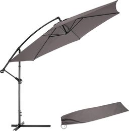 TecTake&reg; Sonnenschirm, &Oslash; 350 cm, stufenlos verstellbarer Neigungswinkel, inklusive Schutzh&uuml;lle