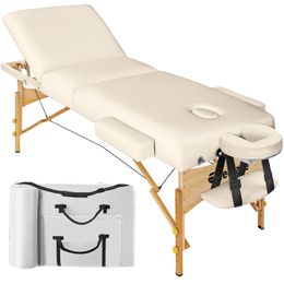 TecTake&reg; 3 Zonen Massageliege, Breite 70 cm, Polsterung 10 cm, mit Holzgestell, 218 x 102 x 90 cm