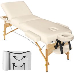 TecTake&reg; 3 Zonen Massageliege, Breite 70 cm, Polsterung 7,5 cm, mit Holzgestell, 218 x 102 x 90 cm