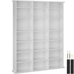 TecTake&reg; CD DVD Regal, in Holzoptik, h&ouml;henverstellbare und herausnehmbare Zwischenb&ouml;den, 105,5 x 19 x 136,5 cm