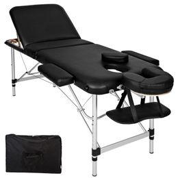 TecTake&reg; 3 Zonen Massageliege, Breite 61 cm, Polsterung 5 cm, mit Aluminiumgestell, 210 x 95 x 90 cm