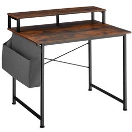 TecTake&reg; Schreibtisch, Industrial Style, mit Monitorst&auml;nder und Aufbewahrungstasche, 120 x 60 x 110 cm