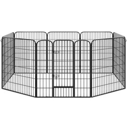 TecTake&reg; Welpenauslauf, 8-teilig, faltbar, abgerundete Ecken, einfache Montage, Bodenverankerung m&ouml;glich