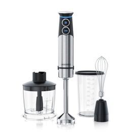 arendo Stabmixer Edelstahl Set - P&uuml;rierstab - stufenlose Geschwindigkeit + Turbotaste