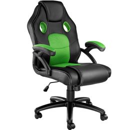 TecTake&reg; B&uuml;rostuhl, ergonomische Form, Kunstlederbezug mit Mesh-Gewebe, stufenlos h&ouml;henverstellbar