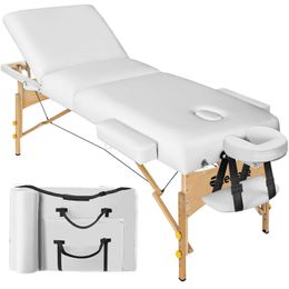 TecTake&reg; 3 Zonen Massageliege, Breite 70 cm, Polsterung 10 cm, mit Holzgestell, 218 x 102 x 90 cm