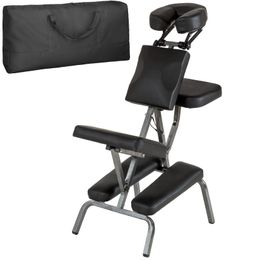 TecTake® Massagestuhl, klappbar, gepolsterte Beinablagen, 80 x 50 x 105 cm
