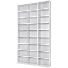 TecTake&reg; CD DVD Regal, in Holzoptik, h&ouml;henverstellbare und herausnehmbare Zwischenb&ouml;den, 180 x 102 x 23,5 cm