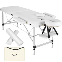 TecTake&reg; 2 Zonen Massageliege-Set, Breite 61 cm, Polsterung 4 cm, mit Aluminiumgestell, 210 x 95 x 89 cm
