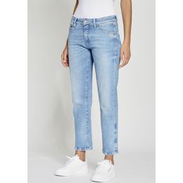 Boyfriend-Jeans Gang "94NADIA" Gr. 32, N-Gr, blau (truly blue) Damen Jeans 5-Pocket Style mit Reißverschluss und Knopf