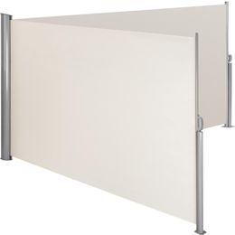 TecTake&reg; Aluminium Doppel-Seitenmarkise, ausziehbar, blickdicht, Schutz vor Sonne und Wind, 200 x 600 cm