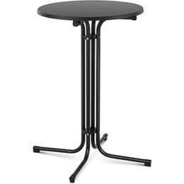 ROYAL CATERING Bistrotisch klappbar Stehtisch Bistro Tisch Bartisch Gastro rund Ø 70 cm schwarz