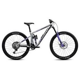 Mountainbike GHOST "Riot AM AL Full Party" Fahrräder Gr. 44cm, 29 Zoll (73,66cm), silberfarben (silberfarben, violett) für Damen und Herren, Kettenschaltung