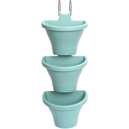 Corsica Vertical Forest Blumentopf 3er-Set, 24cm mint - Elho