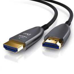 PRIMEWIRE Ultra HD HDMI 2.0b Glasfaserkabel 3-fach geschirmt 4K / Full HD / 3D / ARC / High Speed mit Ethernet - 50m