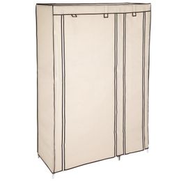 TecTake® Stoffschrank, 1 großes und 5 kleine Fächer, einfaches Stecksystem, 107 x 175 x 45 cm