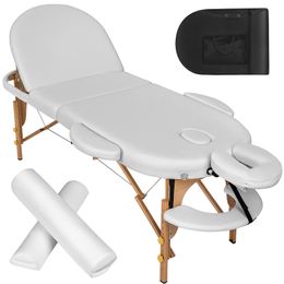 TecTake® 3 Zonen Massageliege, inklusive Lagerungsrollen und Tragetasche, klappbar und höhenverstellbar, 230 x 104 x 62,5 - 85 cm