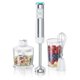 arendo Stabmixer Edelstahl Set mit DC Motor - inkl. 800 ml Messbecher + Schneebesen