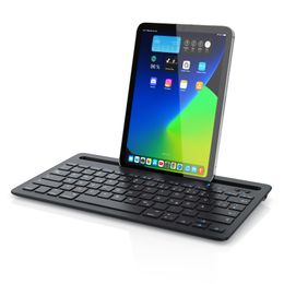 Aplic Bluetooth Tastatur mit Tablet Halterung für iOS, Android, Windows QWERTZ Layout / mit Akku