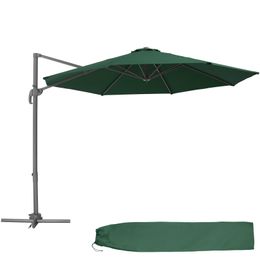 TecTake® Sonnenschirm, Ø 300 cm, 6 einstellbare Neigungsstufen, UV-Schutz 50+, inklusive Schutzhülle