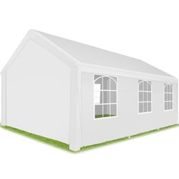 TecTake® Garten Pavillon 6x4m mit 4 Seitenteilen - weiß