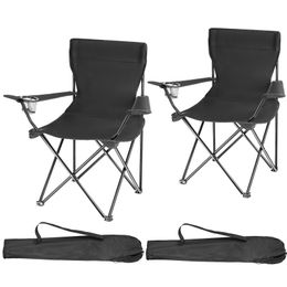 TecTake® 2er Set Campingstuhl, faltbar, geringes Gewicht, 80 x 48 x 84,5 cm