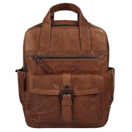 SPIKES & SPARROW Cityrucksack SPIKES & SPARROW Gr. B/H/T: 25 cm x 30 cm x 8 cm, braun (cognac) Rucksäcke echt Leder