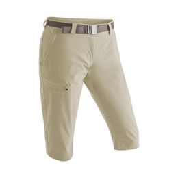 Caprihose Maier Sports "Inara slim 3/4" Gr. 48, Normalgrößen, braun (hellbraun) Damen Hosen Caprihosen Wanderhose, atmungsaktive Outdoorhose, 34 Hose mit 3 Taschen