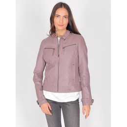 Lederjacke Maze "31Ryana", Damen, Gr. L, lila (mauve), Obermaterial: 100% Lammleder; Futter: 100% Baumwolle; &Auml;rmelfutter: 100% Polyester, Jacken