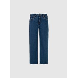 Loose-fit-Jeans Pepe Jeans "LOOSE ST HW" Gr. 27, Länge 32, medium blue stonewash Damen Jeans Weite mit geradem, weitem Bein