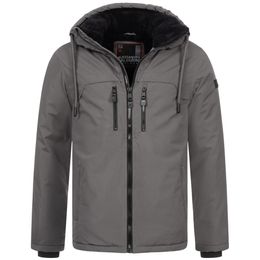 Winterjacke Alessandro Salvarini "ASMori", Herren, Gr. M, grau (dunkelgrau), Obermaterial: 100% Polyester. Innenseite: 100% Polyester, Jacken Winterjacke, mit warmem Teddyfell