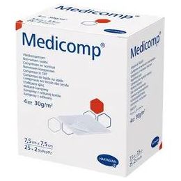 Medicomp Vlieskomp.steril 7,5x7,5 cm 4la 25X2 St