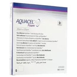 Aquacel Ag Foam nicht adhäsiv 20x20 cm V 5 St