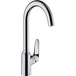 Hansgrohe Focus M42 Küchenarmatur 220 1jet 71802000 chrom, schwenkbarer Auslauf 360°