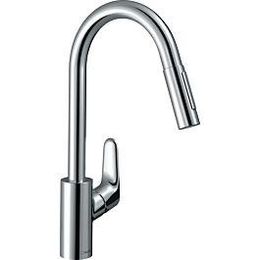 Hansgrohe Focus M41 Spültisch-Einhebelmischer 240 31833000 mit Ausziehbrause, 2jet, 5,8 l/min, chrom