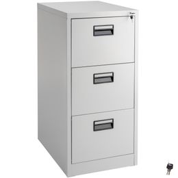 TecTake® Aktenschrank, aus pulverbeschichtetem Stahl, Etiketten zur Beschriftung, 62,4 x 46 x 102,8 cm