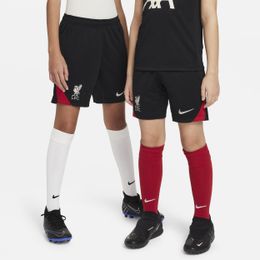 FC Liverpool Strike Nike Dri-FIT Fußball-Strick-Shorts für ältere Kinder - Schwarz