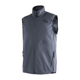 Maier Sports Softshellweste »Brims Vest M« atmungsaktive Herren Weste, wasserabweisende Outdoorweste graublau 46 46 Sehr leichtes Softshell für...