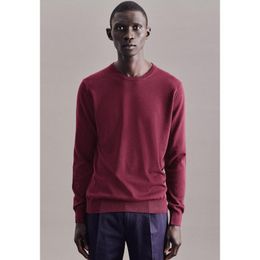 Seidensticker Strickpullover &raquo;Schwarze Rose&laquo; Langarm Rundhals Uni bordeaux 3XL 3XL &Auml;rmell&auml;nge: 1/1