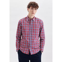 Seidensticker Businesshemd »Schwarze Rose« Regular Langarm Button-Down-Kragen Karo rot XXL (45-46) - normale Ärmellängen normale Ärmellängen XXL...